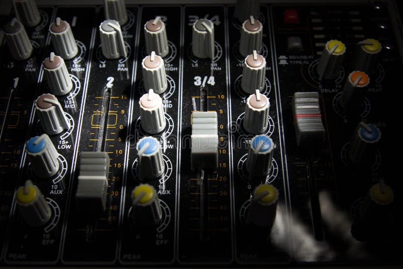 Sound Mixing Desk stock photo. Image of analog, channel - 42068460