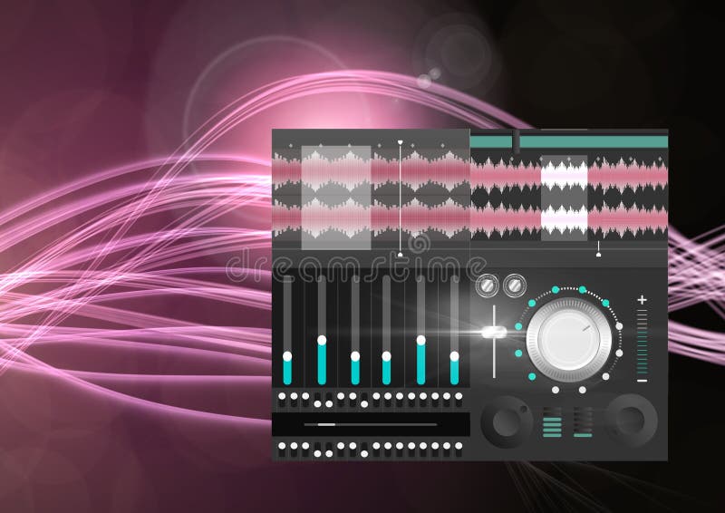 Sound Music and Audio Production Engineering Equalizer App Interface ...
