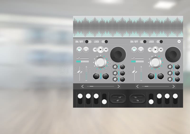 Sound Music and Audio Production Engineering Equalizer App Interface ...