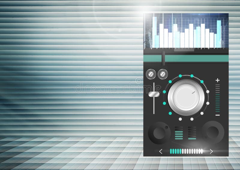Sound Music and Audio Production Engineering Equalizer App Interface ...