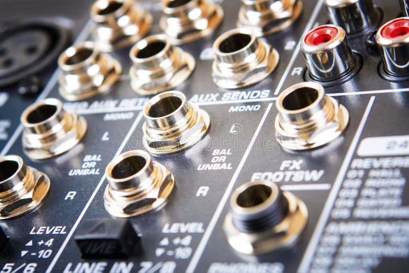 Sound music control panel. stock image. Image of mixer - 82579045