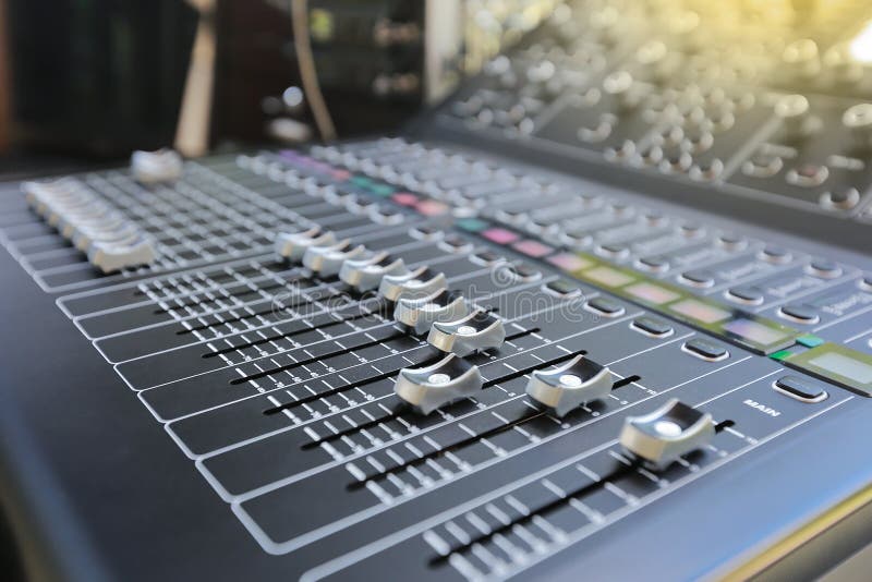 Sound Music Controller Mixer Control Panel. Stock Photo - Image of ...