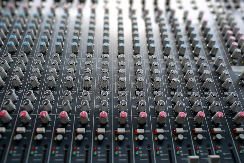 Sound Music Mixer Control Panel Stock Image - Image of desk, broadcast ...