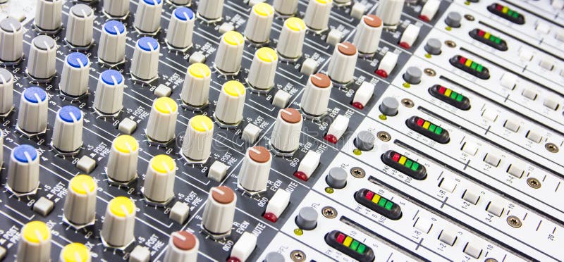 Sound music mixer stock image. Image of push, control - 61336401