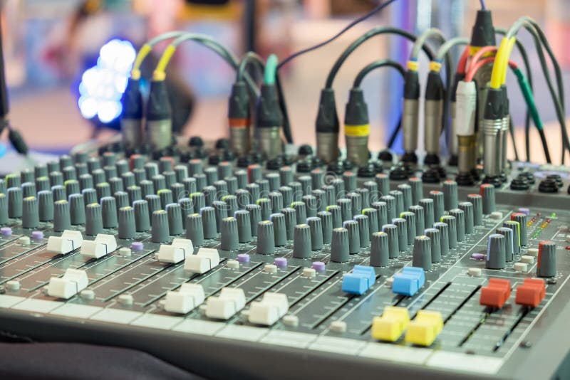 Sound Music Mixer Control Panel, Audio Mixing Board. Stock Image ...