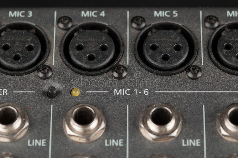Sound Music Mixer Control Panel.Buttons on Mixer Stock Photo - Image of ...