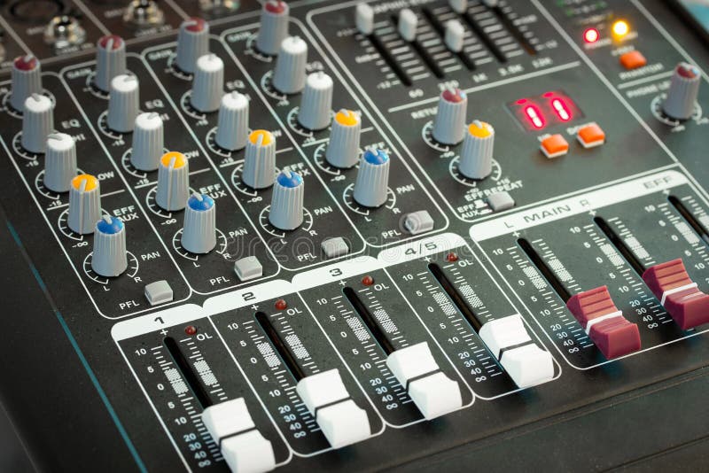 Sound Music Mixer Control Panel Stock Photo - Image of digital, channel ...