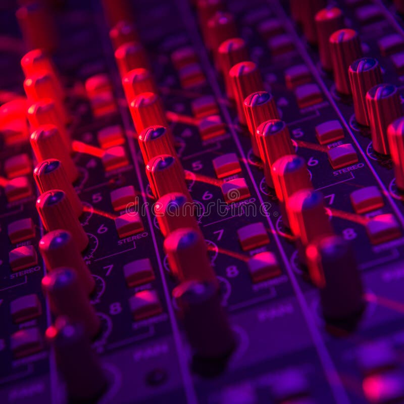 Sound Music Mixer Control Panel Stock Image - Image of electric ...