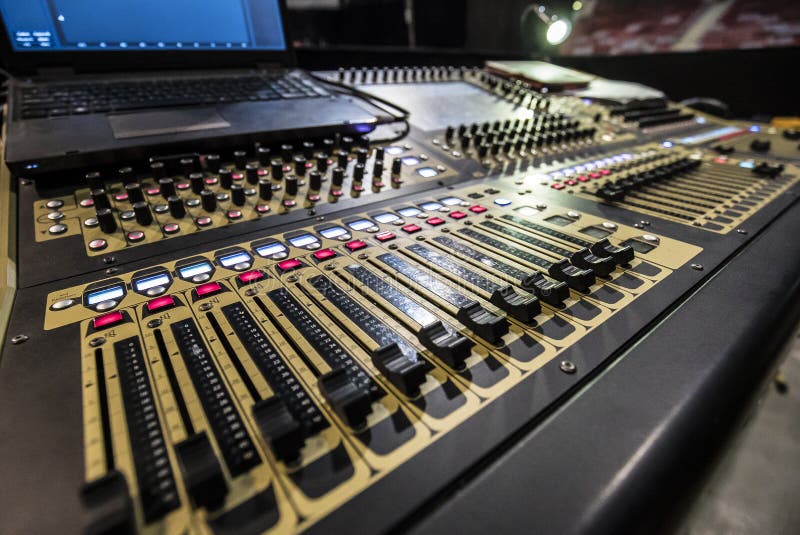 Sound Music Mixer Control Panel Stock Photo - Image of digital ...