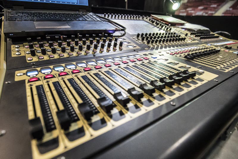 Sound Music Mixer Control Panel Stock Photo - Image of digital ...