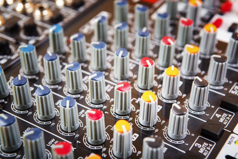 Sound Music Mixer Control Panel. Stock Photo - Image of entertainment ...