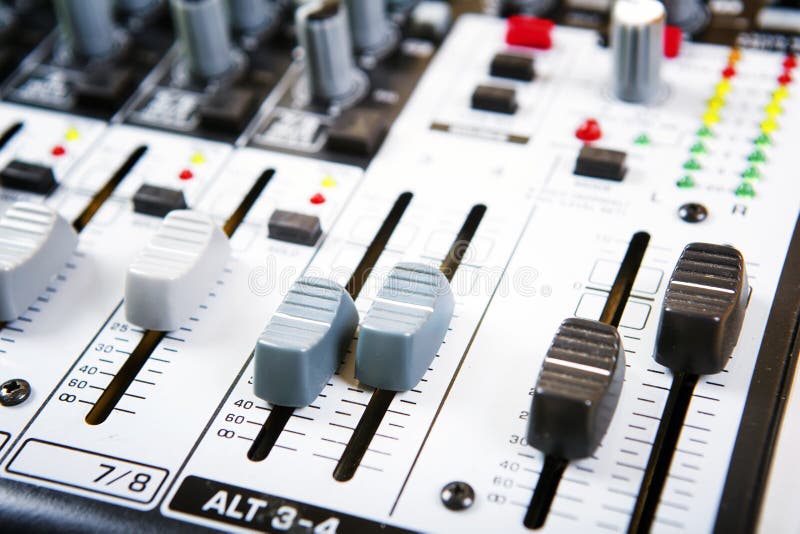 Sound Music Mixer Control Panel Stock Photo - Image of industry, knob ...