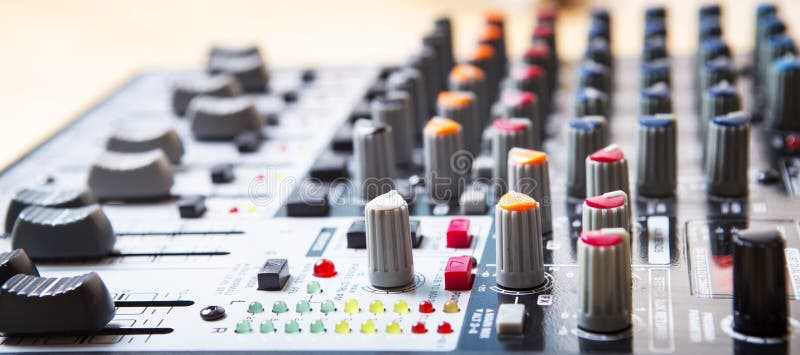 Sound Music Mixer Control Panel. Stock Image - Image of concert ...