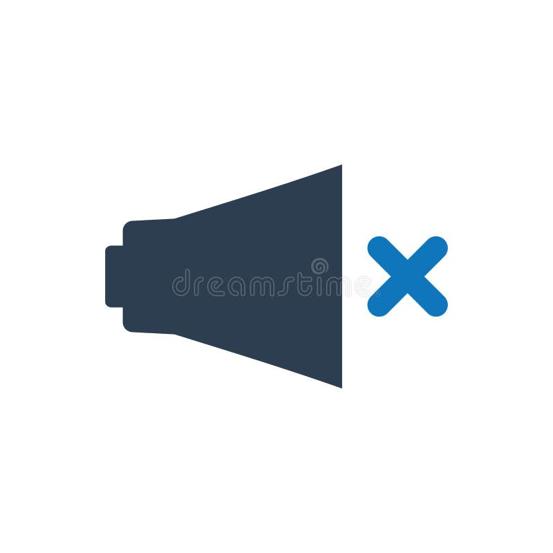 Sound Mute Icon stock vector. Illustration of mute, sign - 128919733
