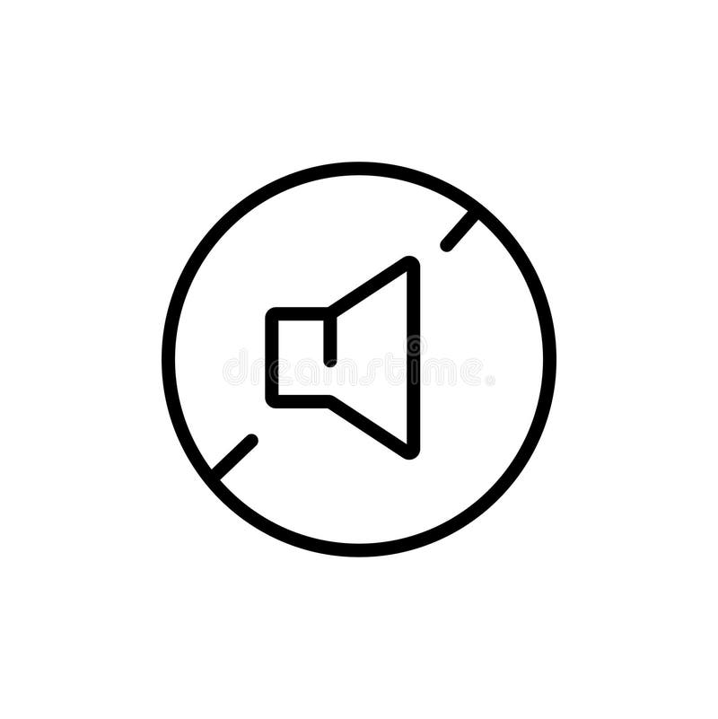 Sound Mute Outline Icon. Simple Style Sign for Mobile Concept and Web ...