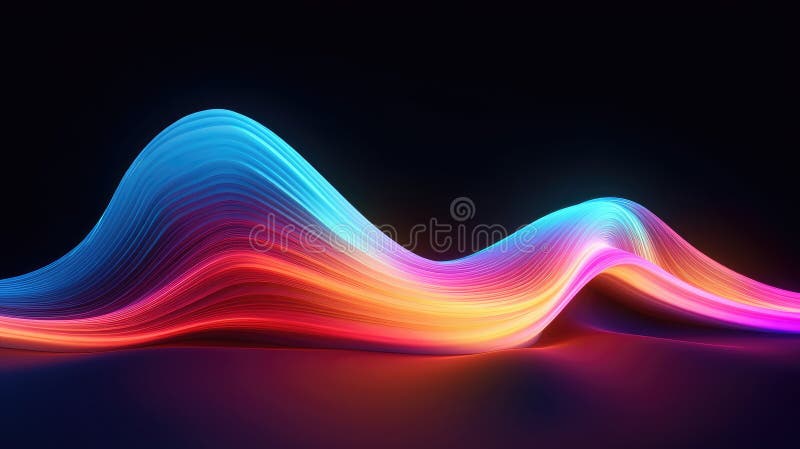 Sound Neon Wave Illustration , Neon Waves, Sound Vibrations, Neon Color ...