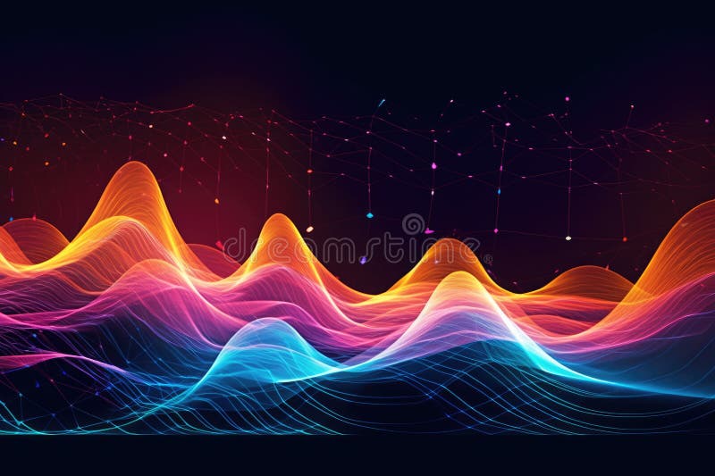 Sound Neon Wave Illustration , Neon Waves, Sound Vibrations, Neon Color ...