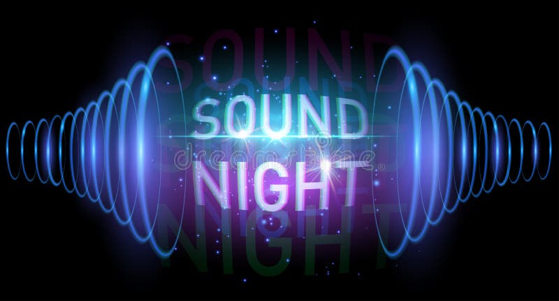 Sound night banner stock vector. Illustration of clubbing - 73851928