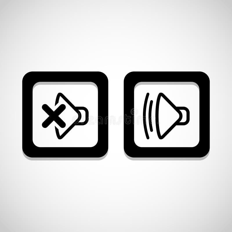 Sound and No Sound Icons Set Great for Any Use. Vector EPS10. Stock ...