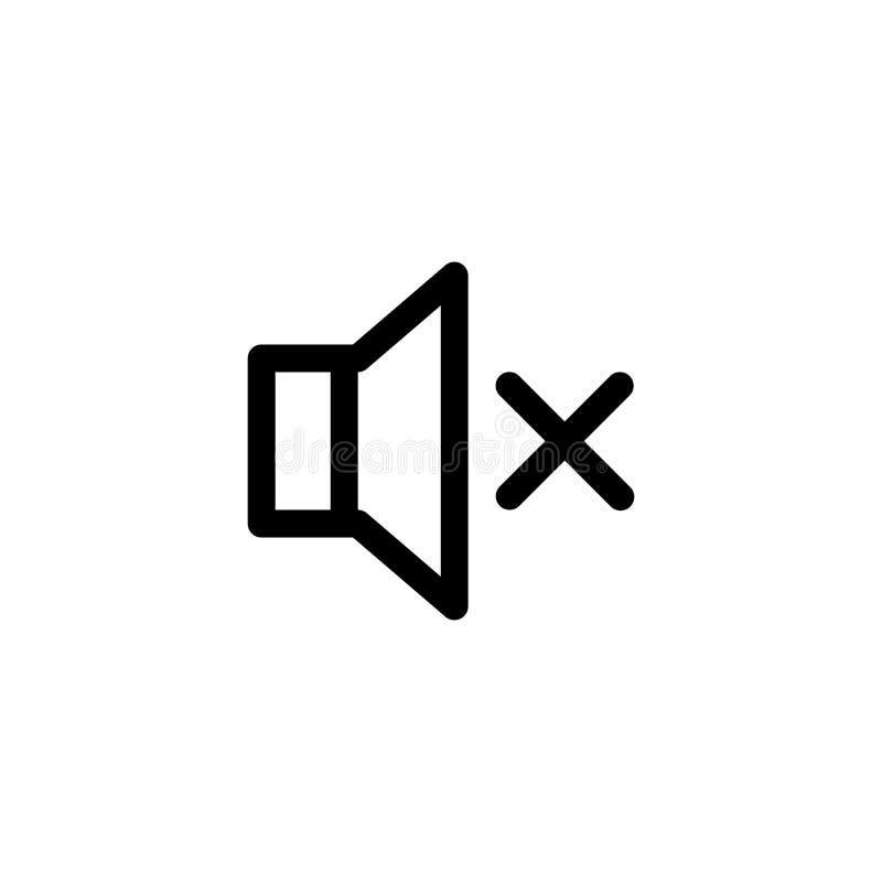 Sound Off Icon stock vector. Illustration of music, logo - 181574289