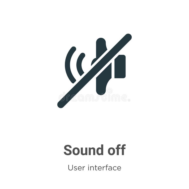 Sound Off Vector Icon on White Background. Flat Vector Sound Off Icon ...