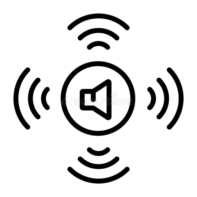 Sound Outline Icon. Adjustment Button Linear Symbol. Media Settings ...