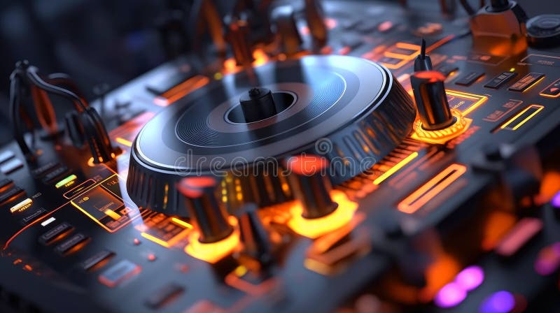 Sound Panel for Working in the Studio and on TV Projects. Close-up of ...