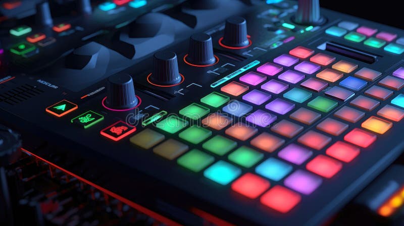 Sound Panel for Working in the Studio and on TV Projects. Close-up of ...