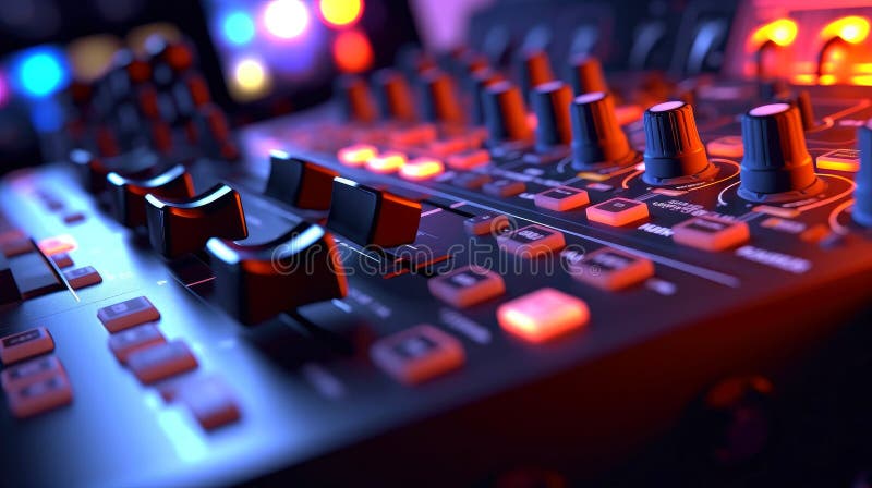 Panel of Musical Devices of White Color. Stock Vector - Illustration of ...