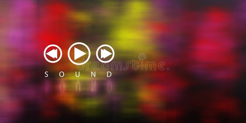 Sound Play Button, Play Icon, Pause on Colorful Background Stock ...