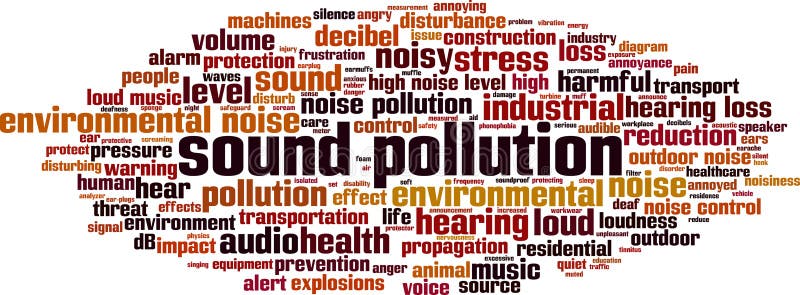 Sound pollution word cloud stock vector. Illustration of residential ...