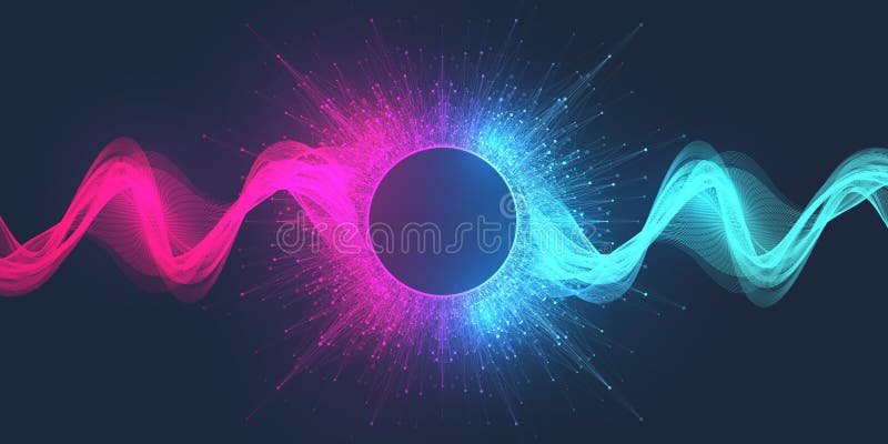 Sound Poster Design with Abstract Gradient Line Waves. Music Wave ...
