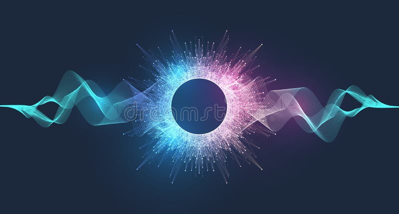 Sound Poster Design with Abstract Gradient Line Waves. Music Wave ...