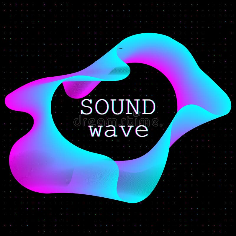 Sound Poster. Dynamic Fluid Shape. Music Waves. Stock Vector ...