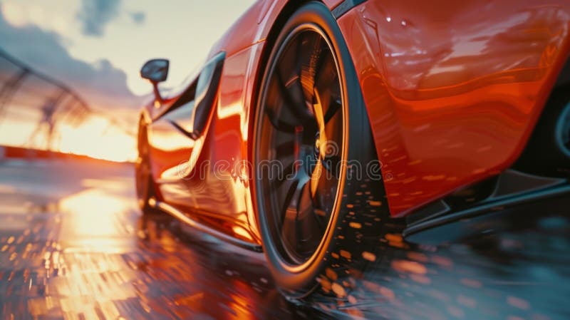 The Sound of a Powerful Engine Revving As a Man Tests the Acceleration ...