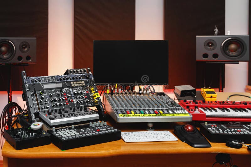 Sound Production Equipment in Production Studio. Editorial Stock Image ...