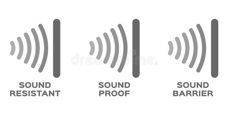Sound Proof , Resistant , Barrier Vector / Icon Stock Vector ...