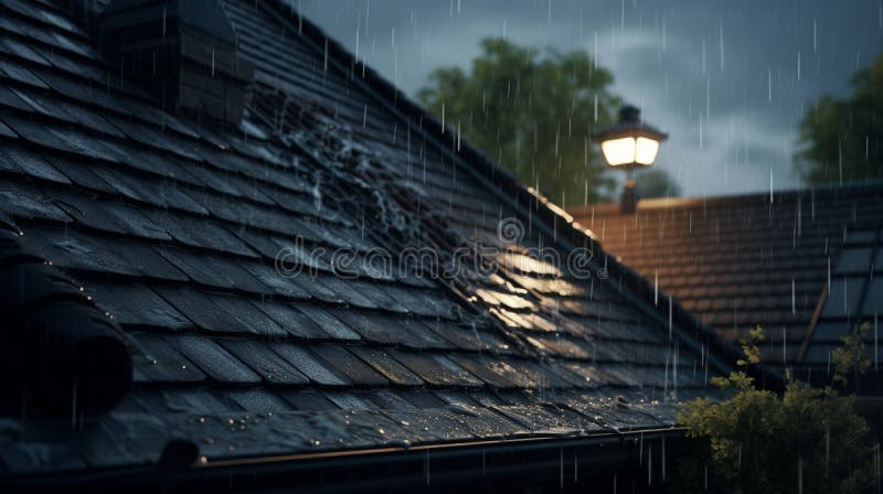 Rain Water Falling Roof Stock Illustrations – 214 Rain Water Falling ...