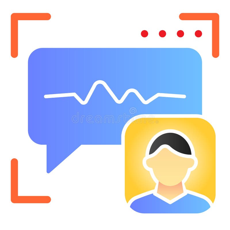 Sound Recognition Flat Icon. Voice Authentication Color Icons in Trendy ...