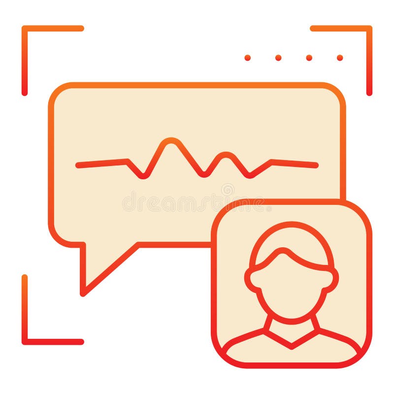 Voice Recognition Denied Flat Icon. Sound Identification Wrong Color ...