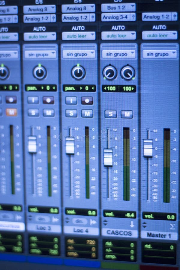 Sound Recording Audio Studio Stock Photo - Image of control ...