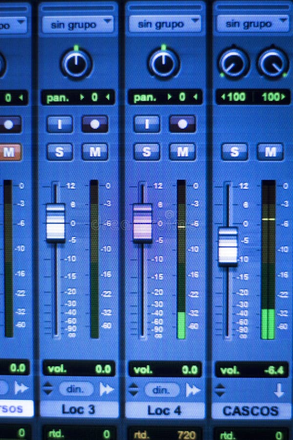 Sound Recording Audio Studio Stock Image - Image of producer, analogue ...