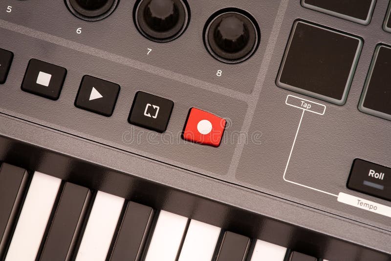 Sound recording button. stock photo. Image of electric - 64169074