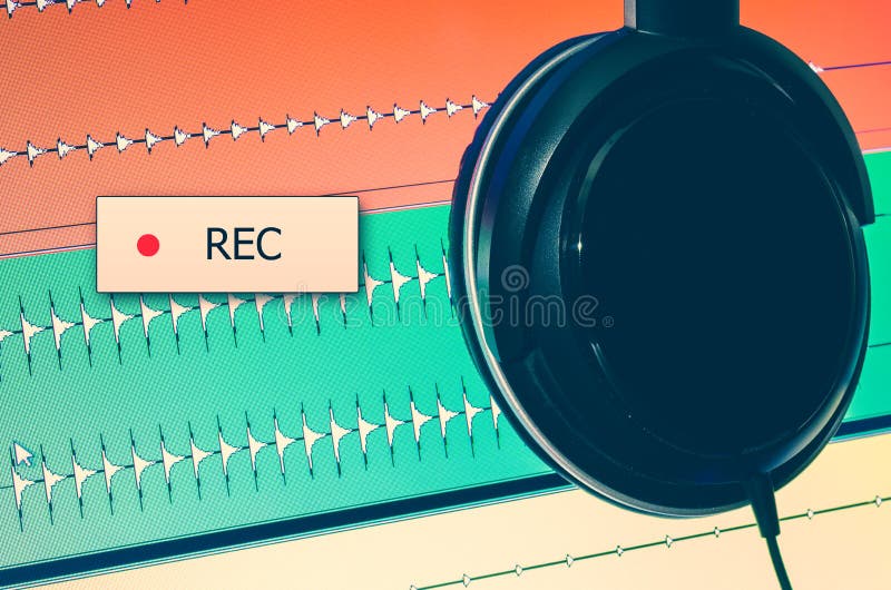 Sound Recording with a Graphical Interface Stock Image - Image of ...