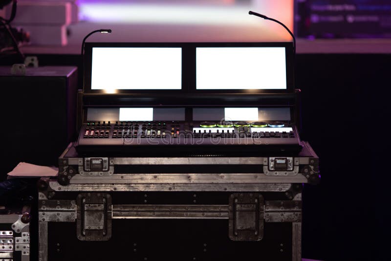 Sound Recording Setup at the Control of the Game Exhibition Stock Photo ...