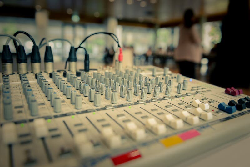 Engineer or Music Producer Controlling Sound Recording Studio Mixing ...