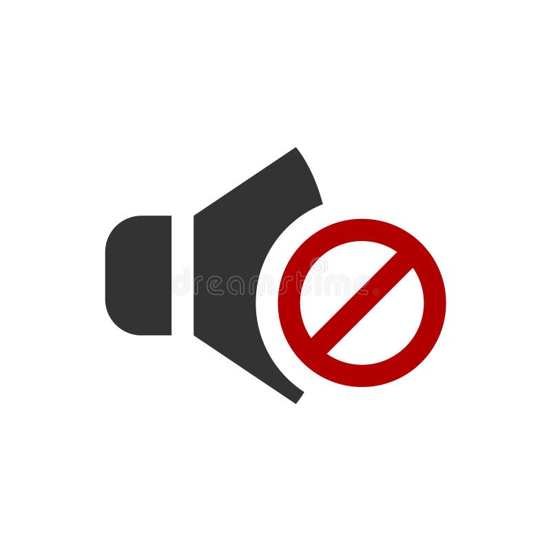 Sound Sign Icon with a Red Crossed-out Circle. Remove Sound, Silent ...