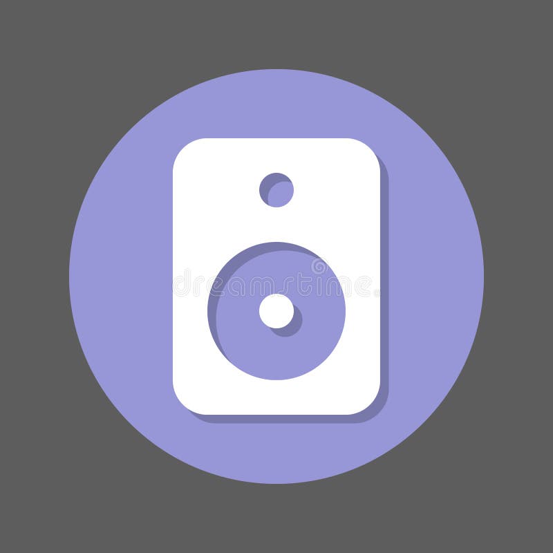 Sound Speaker Flat Icon. Round Colorful Button, Circular Vector Sign ...