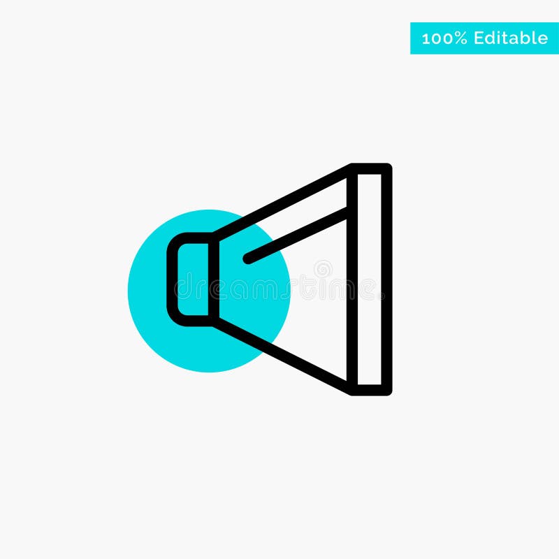 Sound, Speaker, Volume Turquoise Highlight Circle Point Vector Icon ...
