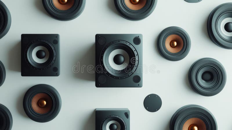 Sound Speakers on White Background Stock Photo - Image of sound, white ...